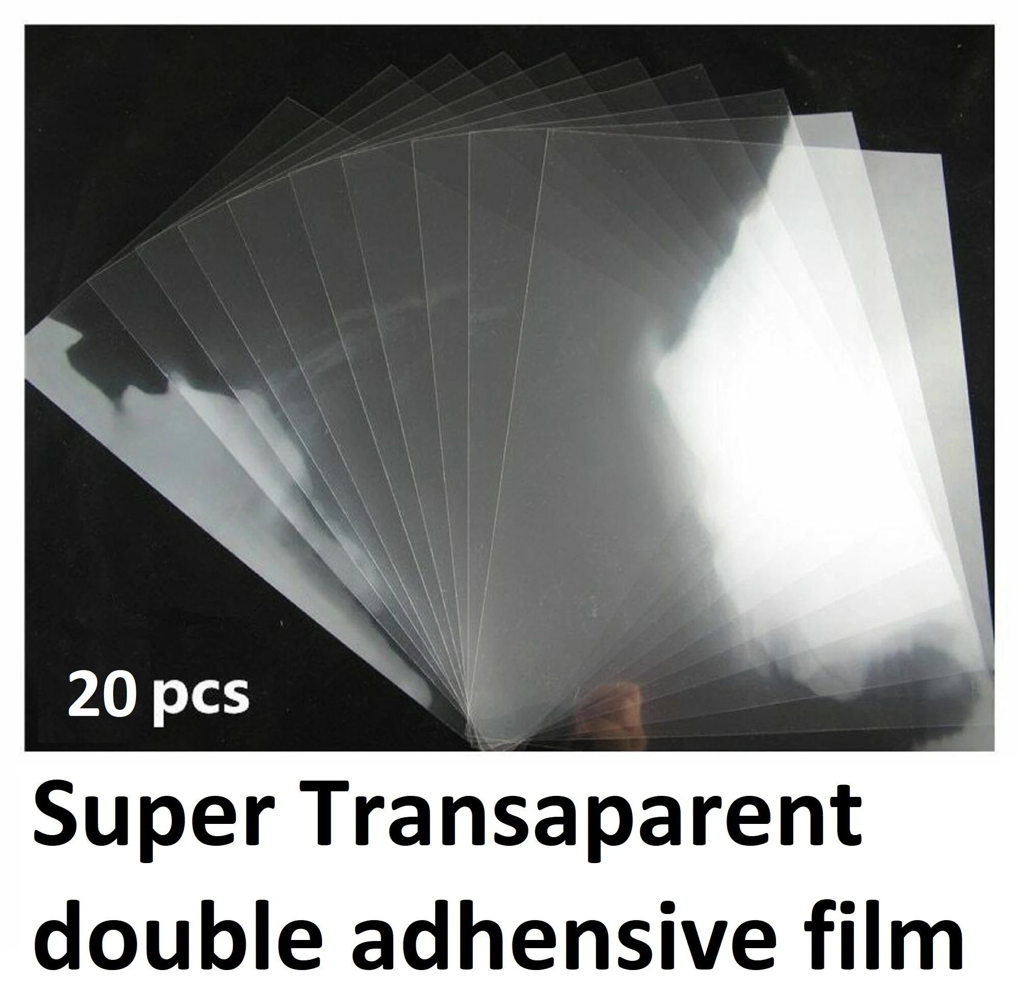20X Transparent Double Sided Adhesive Film Crystal Clear Mount A4/A3 ...