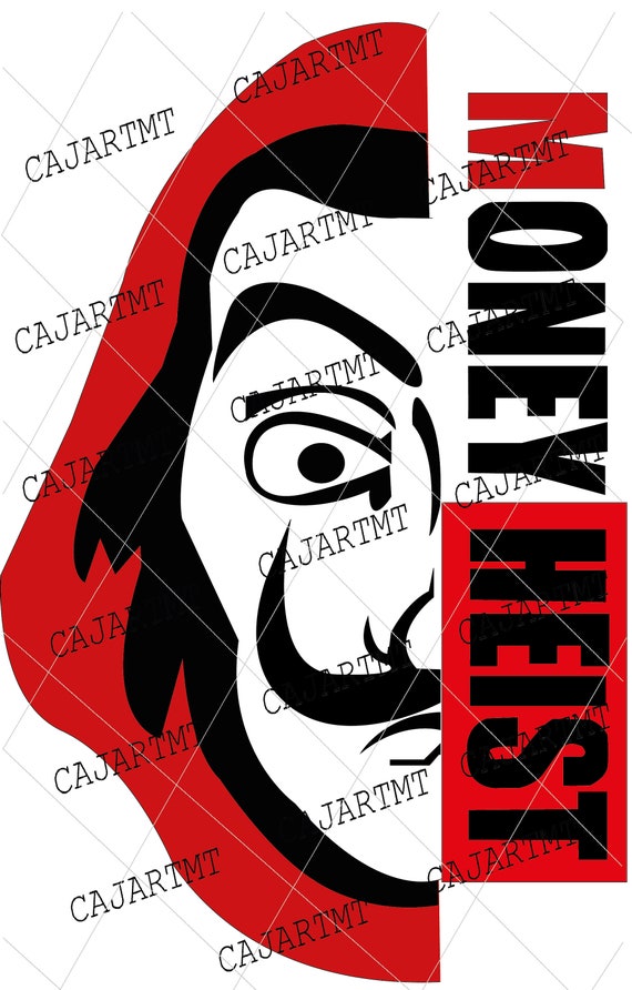 Dali Half Mask Money Heist Casa De Papel JPG PNG | Etsy