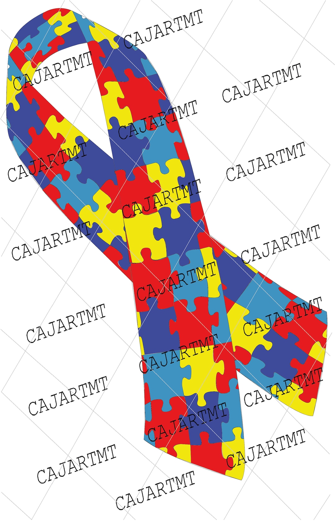 Autism Awareness Ribbon JPG PNG SVG - Etsy UK