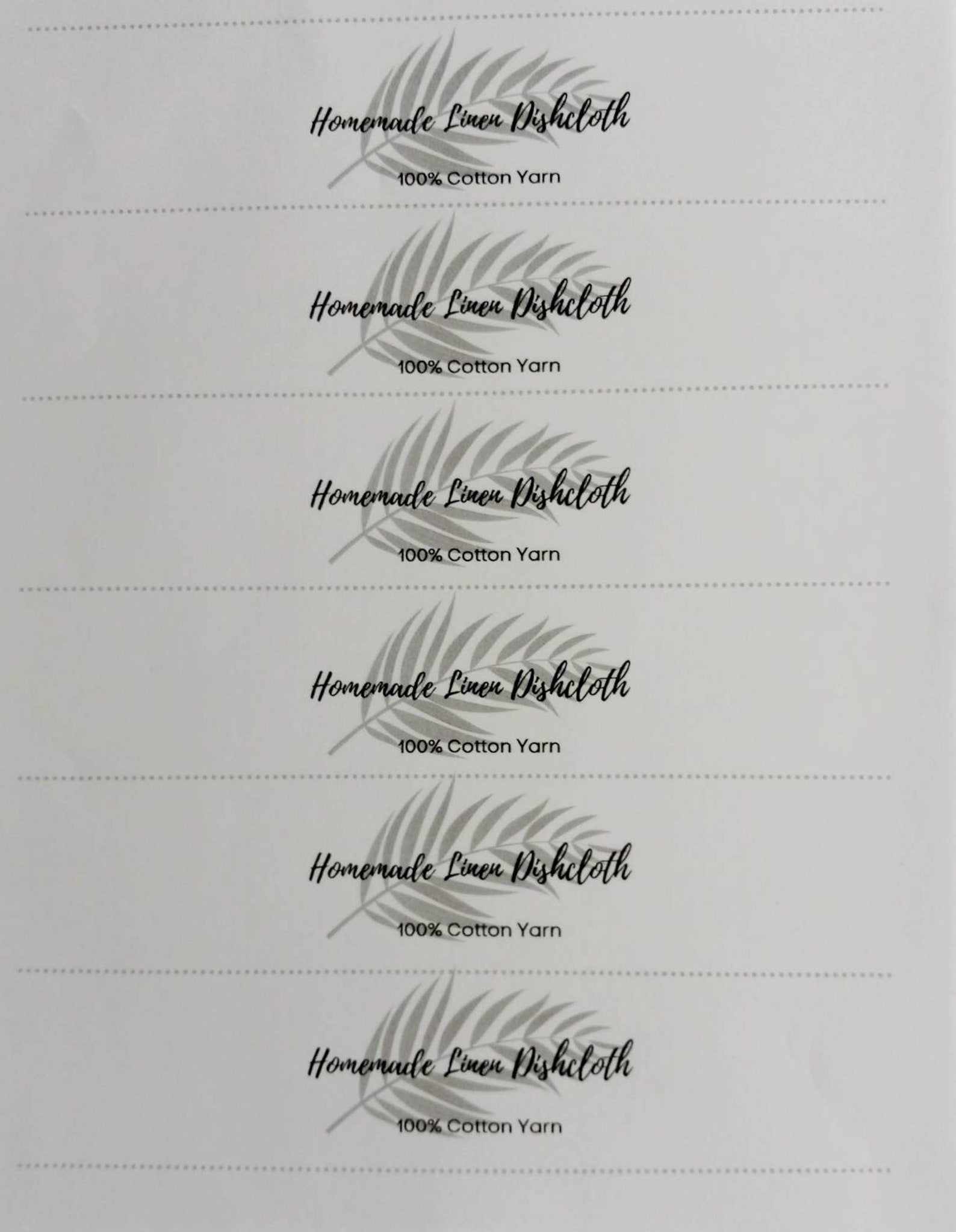 PRINTABLE palm Branch Template Dishcloth Tags / Wrap Labels - Etsy