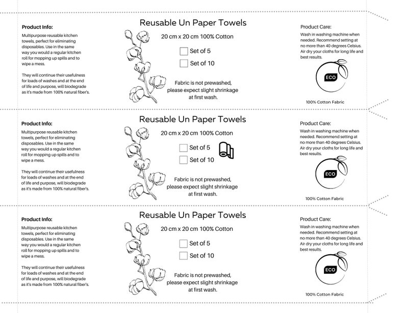 Un Paper Towel Wrap Strap Packaging: Folds & Rolls (digital PDF) - Etsy