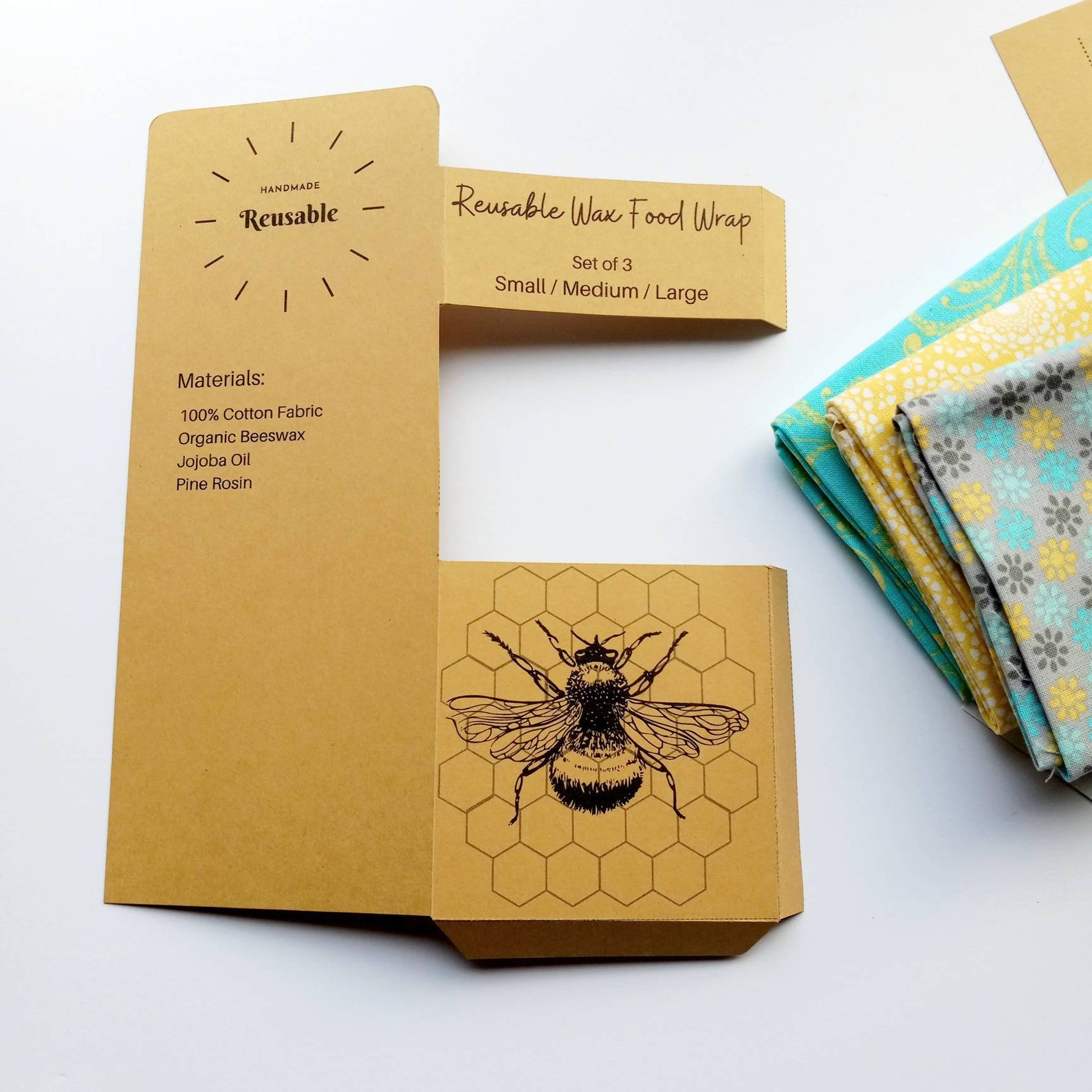Reusable Wax Food Wrap Package Envelope Peekaboo Window Holds - Etsy Canada