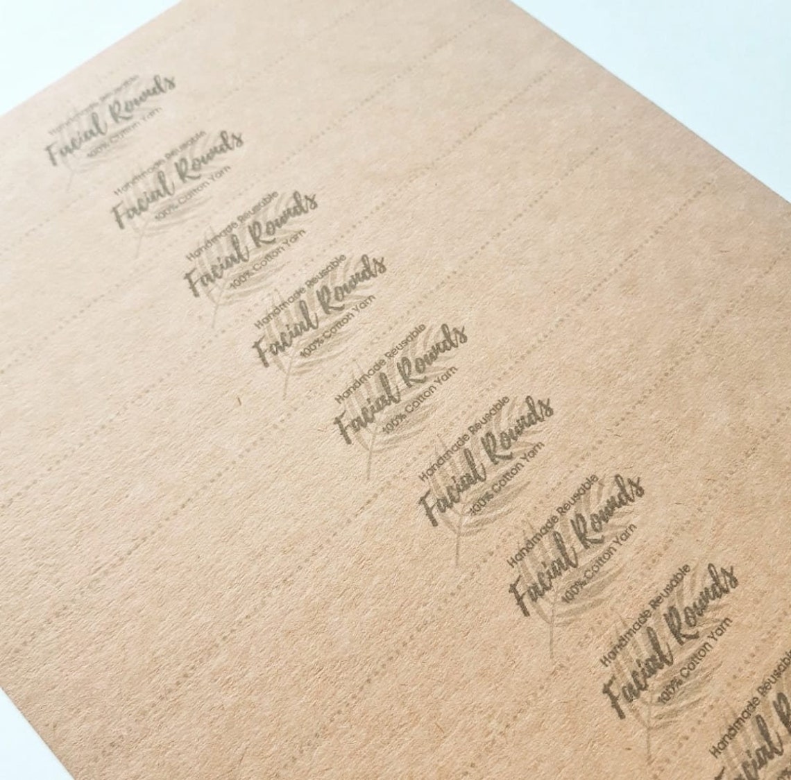 PRINTABLE Facial Rounds / Strap Wrap Labels DIY Packaging Downloadable ...