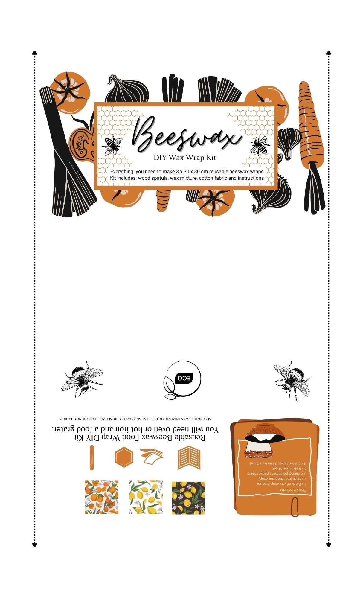 PRINTABLE DIY Beeswax Box Kit Wrap or Box Belt Packaging - Etsy
