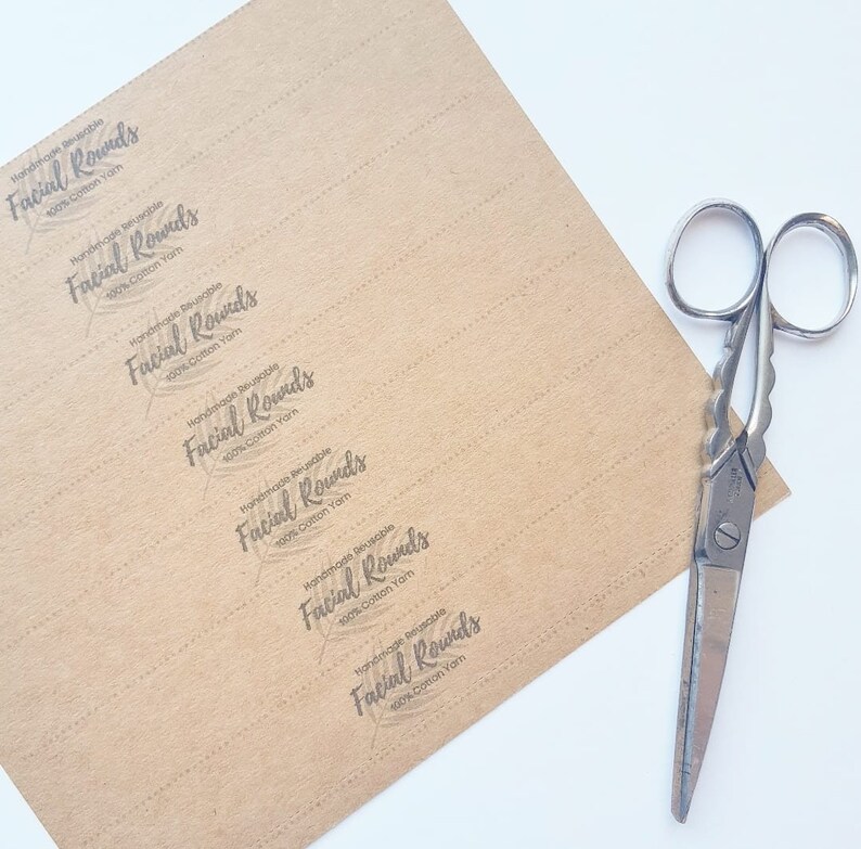 PRINTABLE Facial Rounds / Strap Wrap Labels DIY Packaging Downloadable ...
