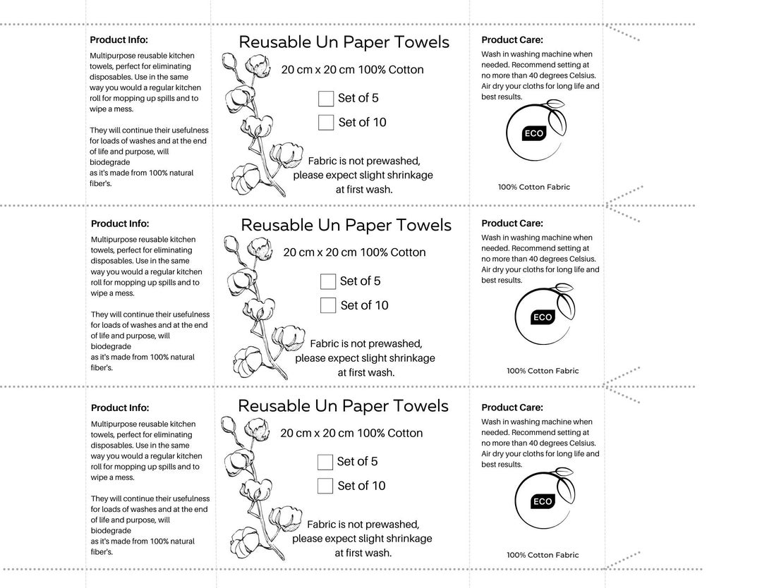 Un Paper Towel Wrap Strap Packaging: Folds & Rolls (digital PDF) - Etsy