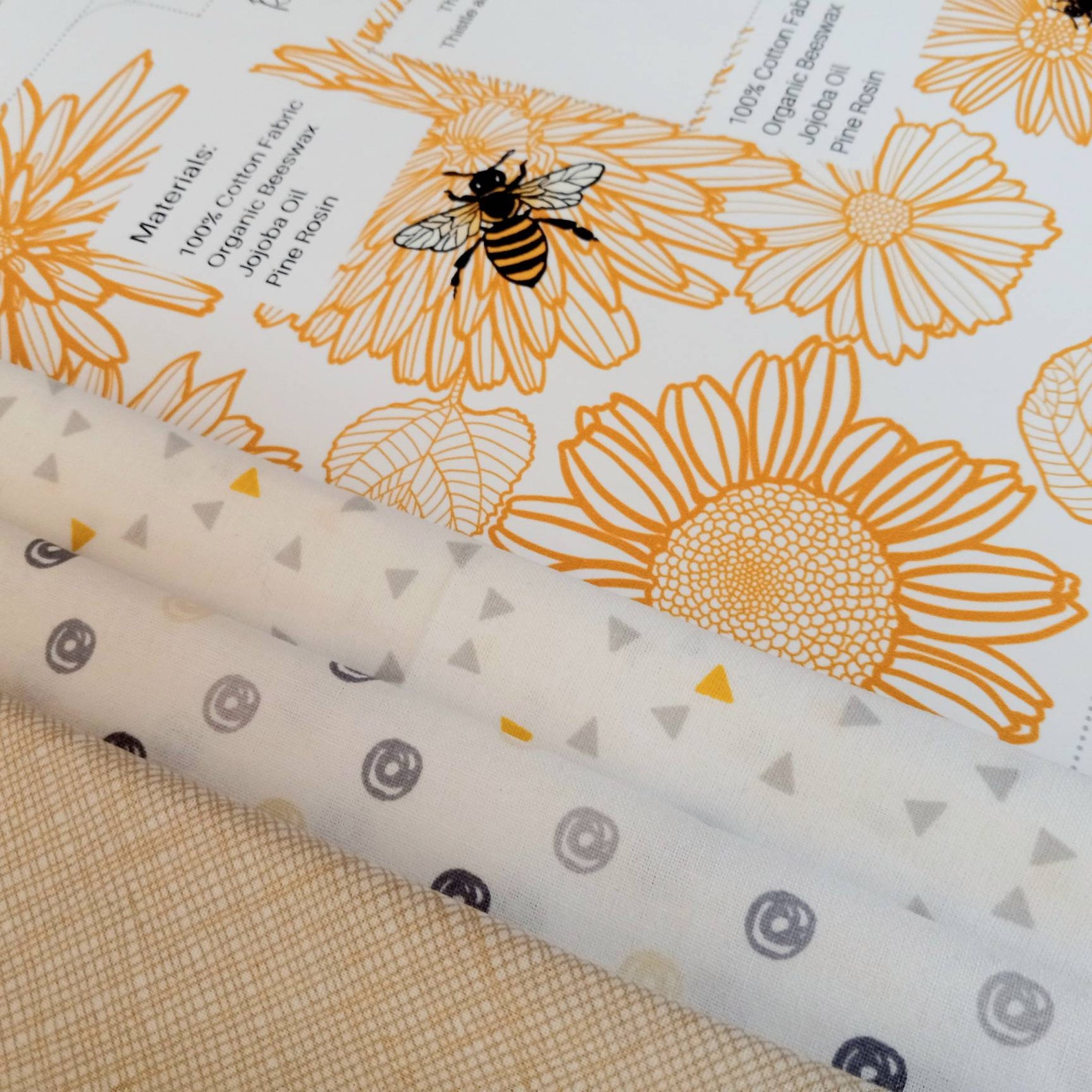 Beeswax Wrap Packaging Envelope With Floral Design (digital Download ...