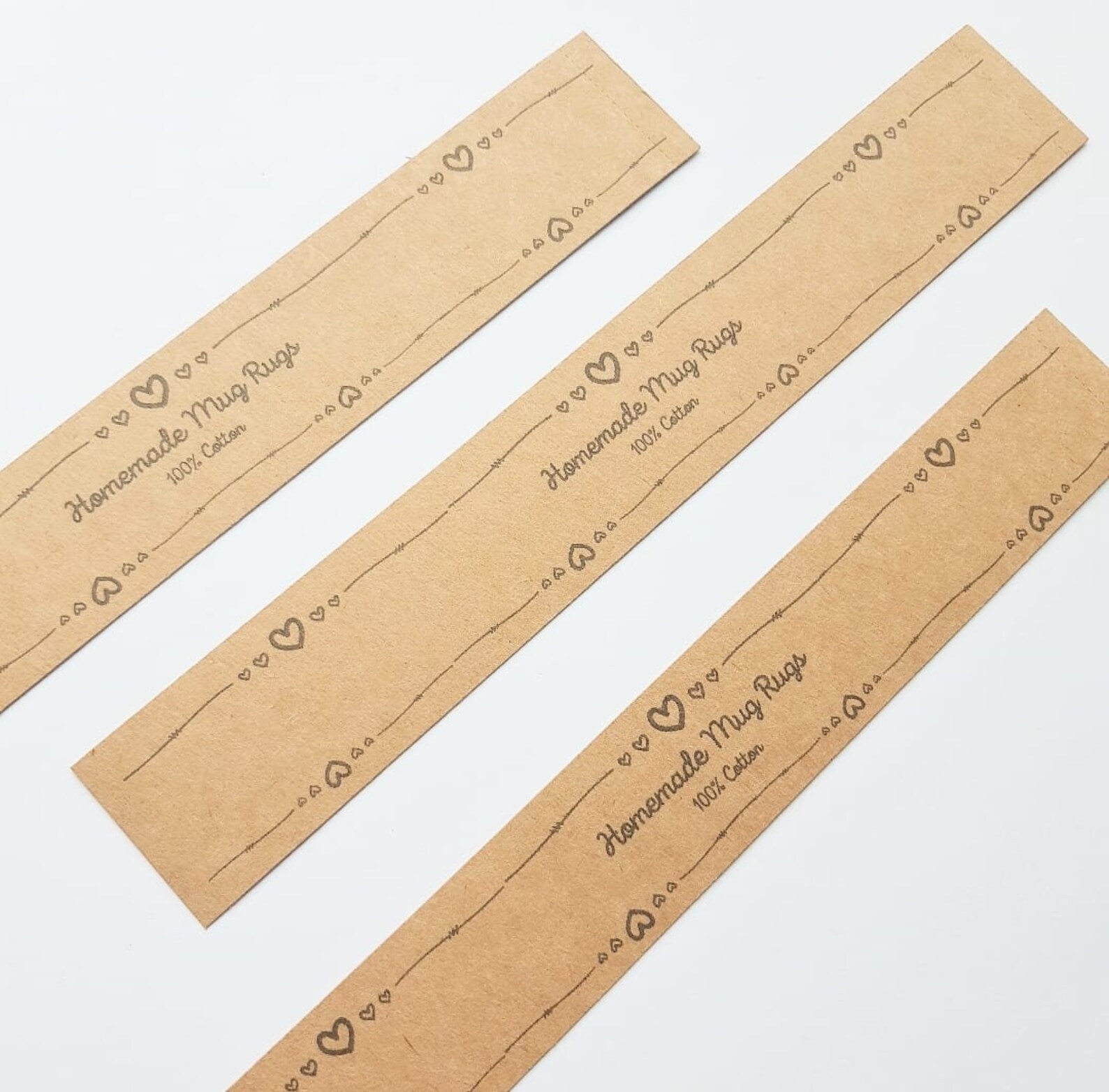 Mug Rug Tags: Heart Beat Template, DIY Wrap Labels (downloadable PDF ...