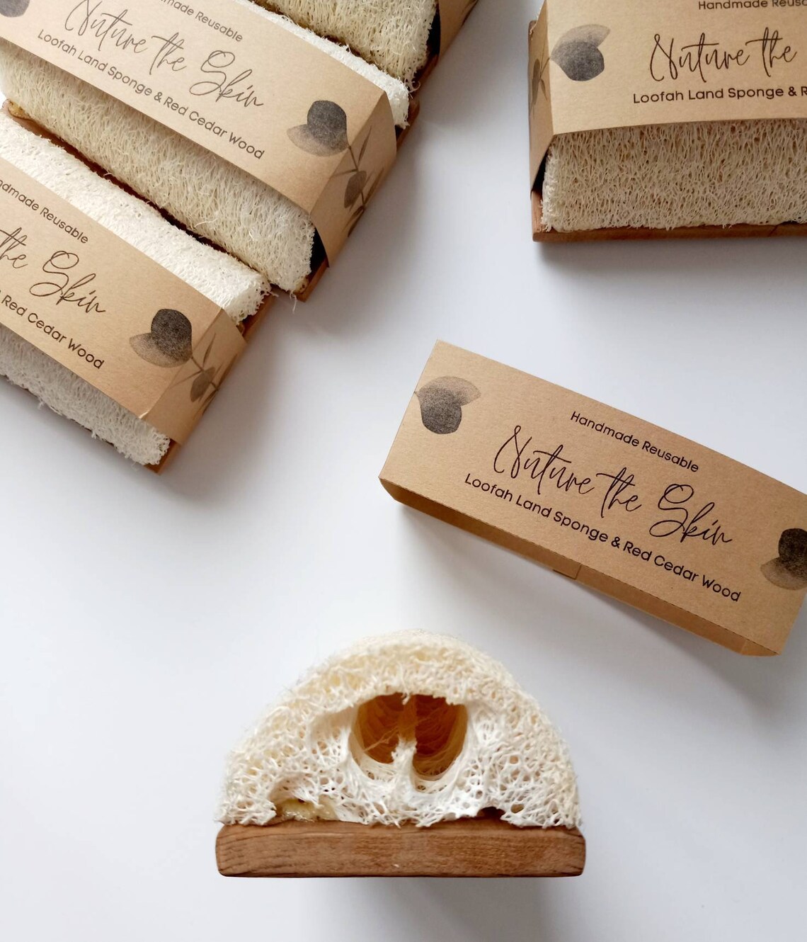 Packaging for Half Loofah Land Sponge Exfoliating Brushes - Etsy
