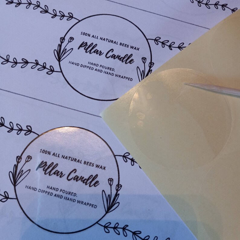 PRINTABLE Wrap Packaging for Pillar Wax Candles - Etsy