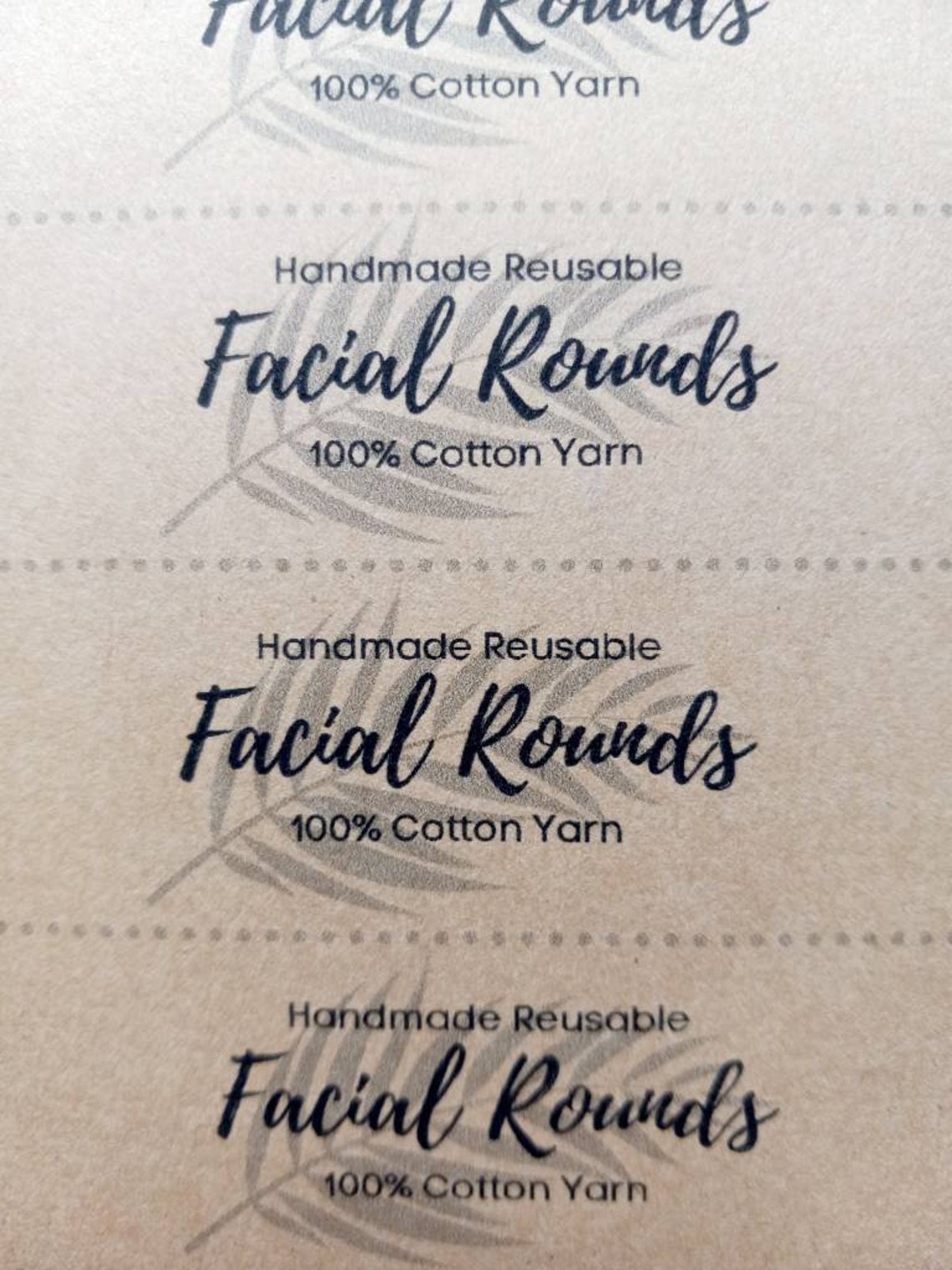 PRINTABLE Facial Rounds / Strap Wrap Labels DIY Packaging Downloadable ...