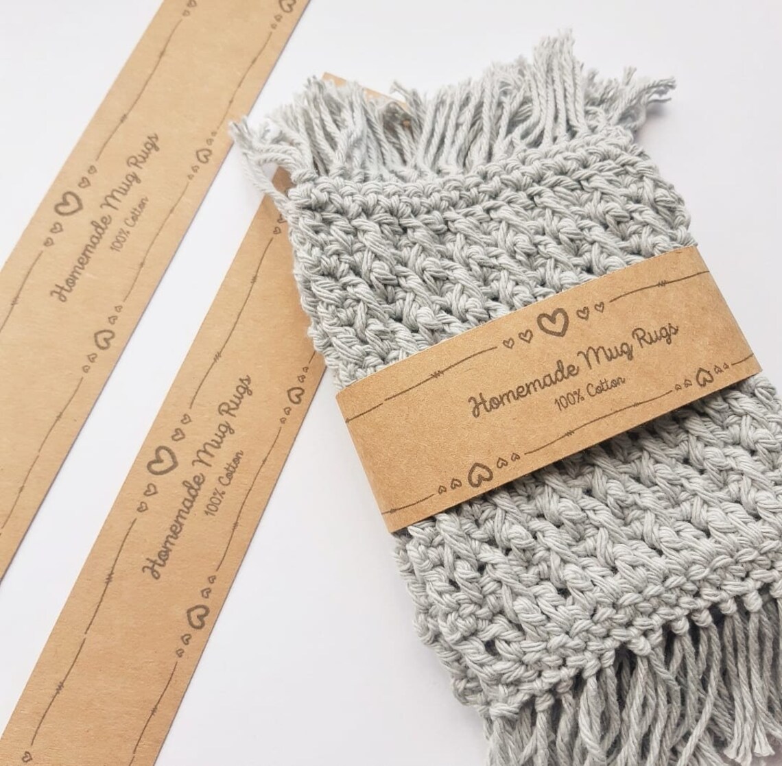 PRINTABLE heart Beat Template, Mug Rug Tags / Wrap Labels DIY Product ...