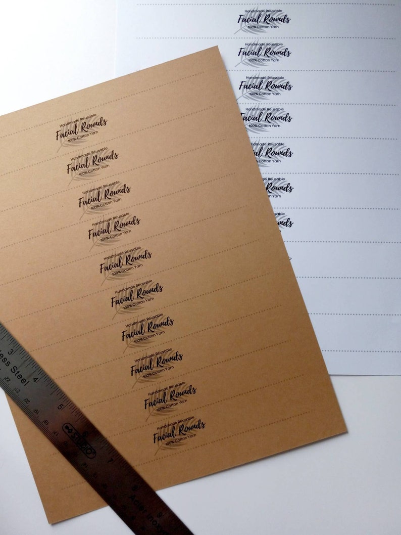 PRINTABLE Facial Rounds / Strap Wrap Labels DIY Packaging Downloadable ...