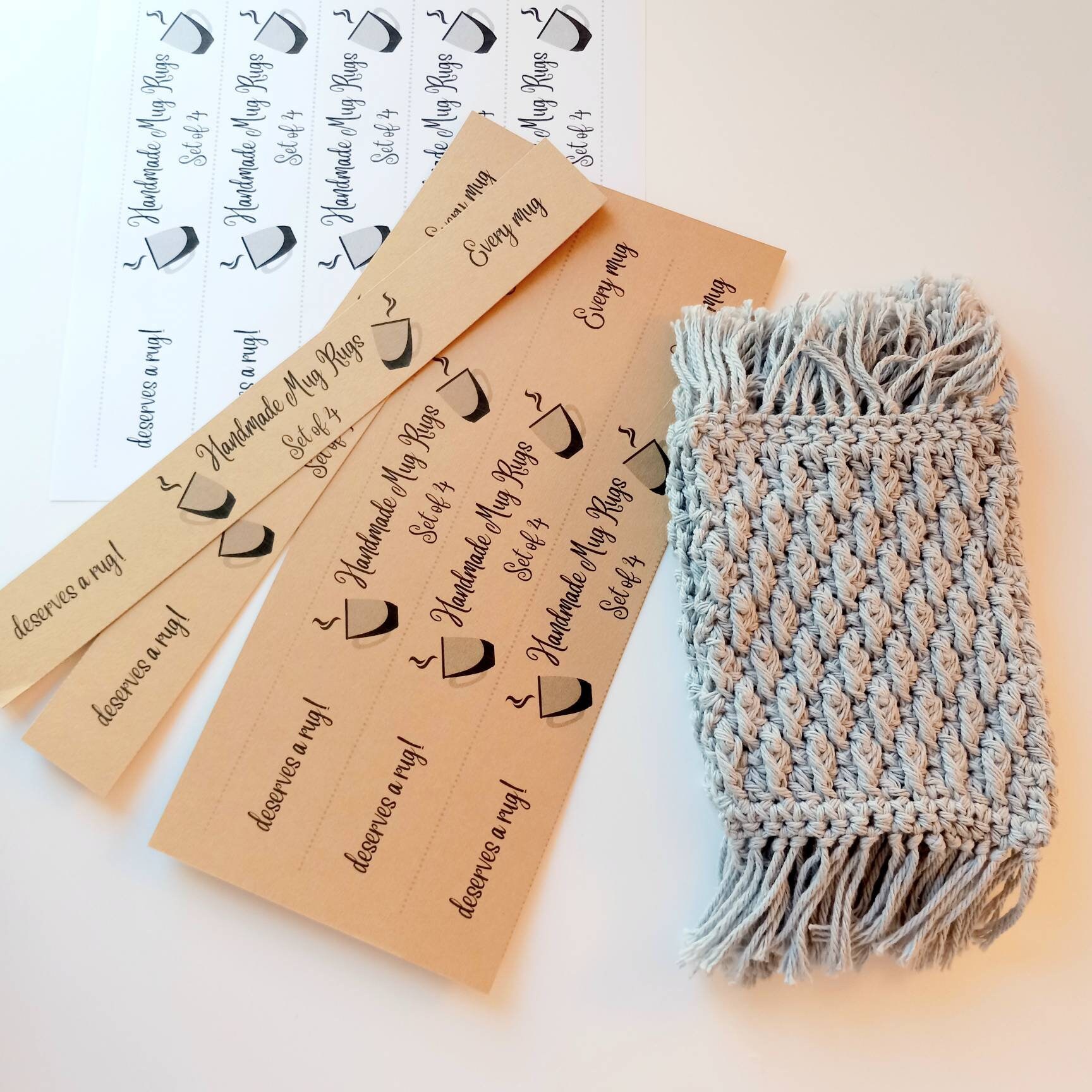 PRINTABLE cheermugs Template, Mug Rug Tags / Wrap Labels DIY Product ...