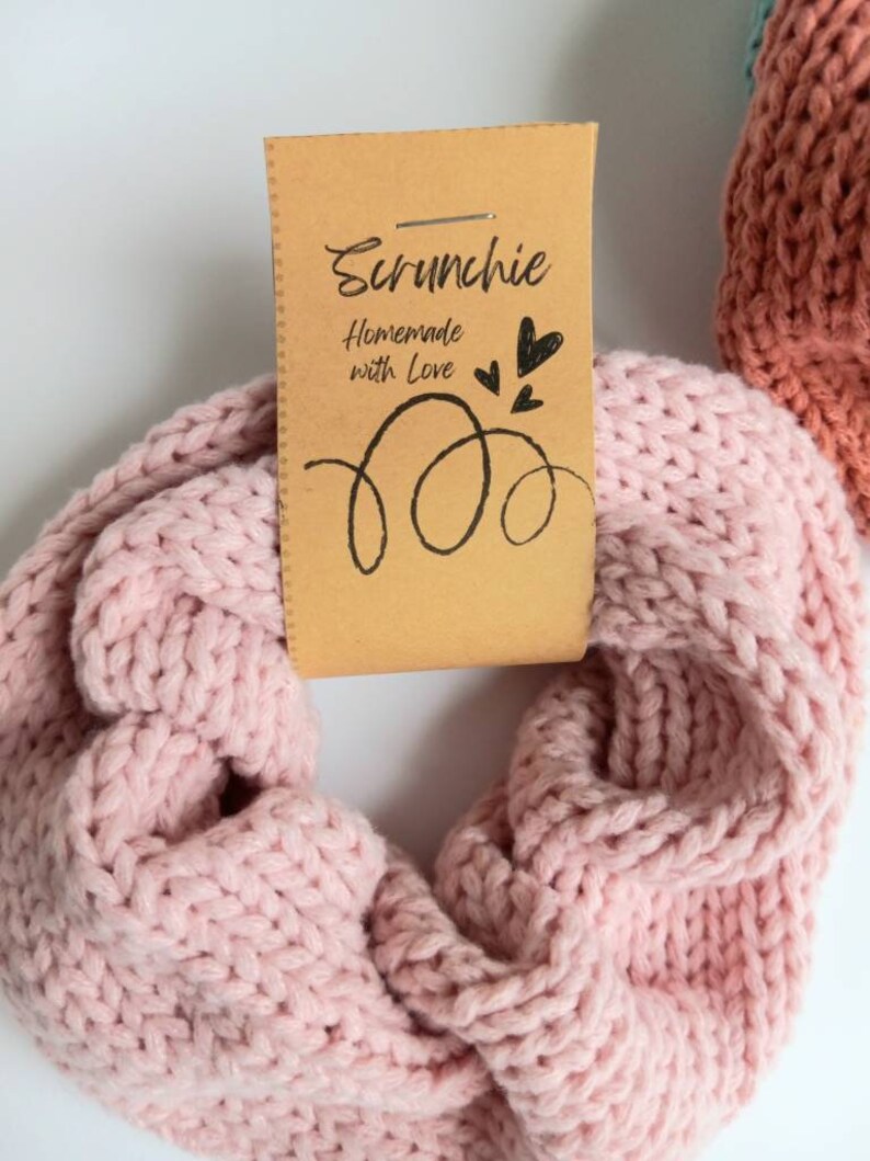 PRINTABLE (yarn Curl Template), Scrunchie Tags / Wrap Labels - DIY ...