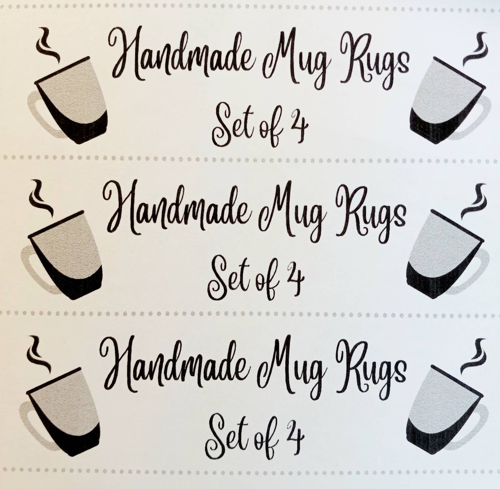 PRINTABLE cheermugs Template, Mug Rug Tags / Wrap Labels DIY Product ...