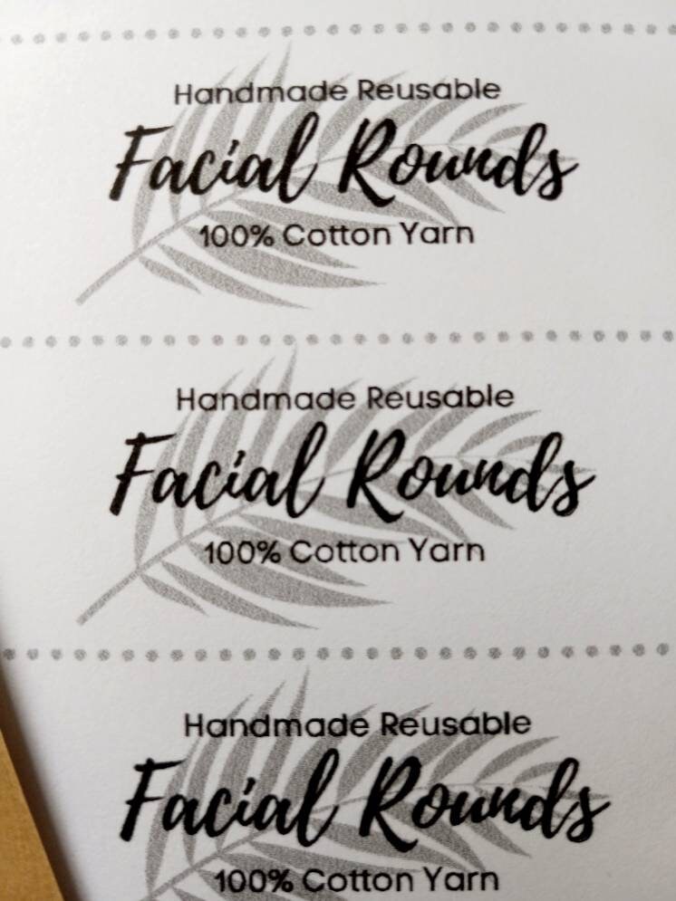 PRINTABLE Facial Rounds / Strap Wrap Labels - DIY Packaging ...