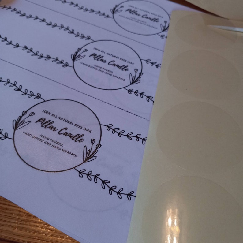 PRINTABLE Wrap Packaging for Pillar Wax Candles - Etsy