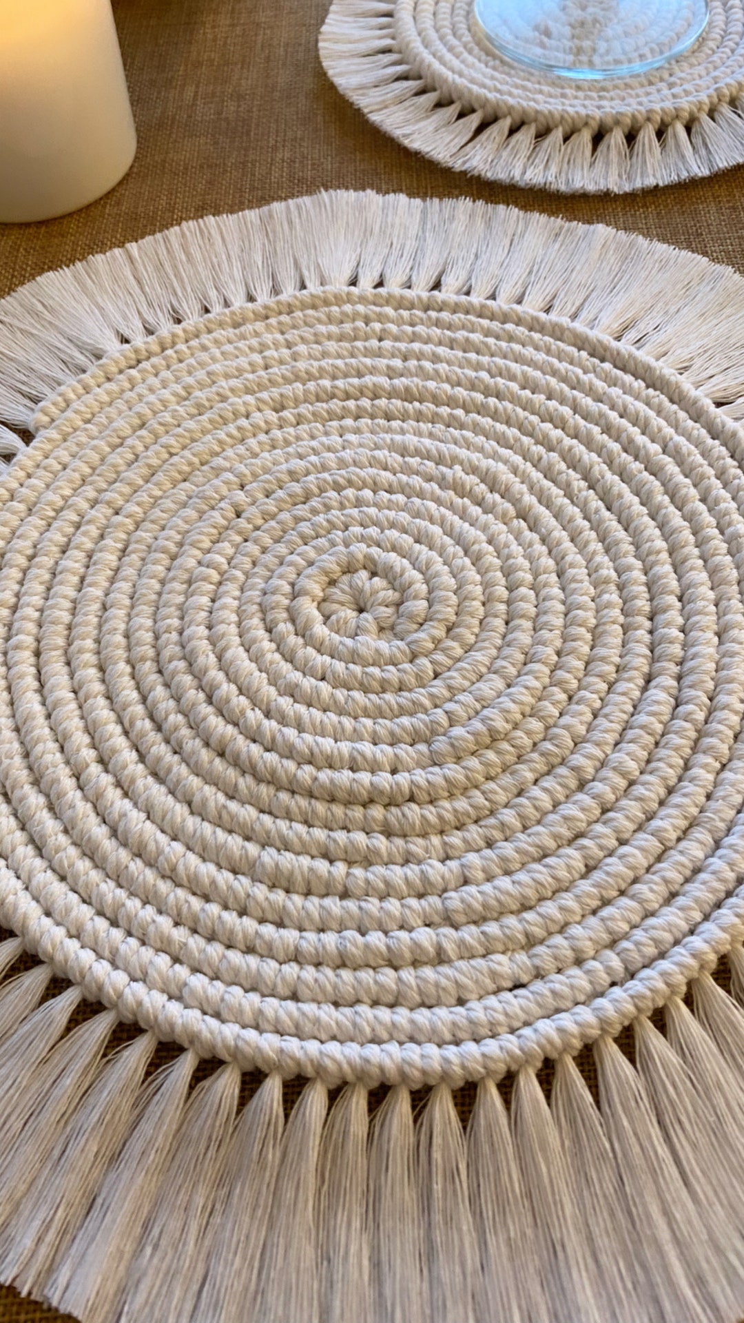 Table Centerpiece | Bohemian Table Placemat | Boho Table Decor ...