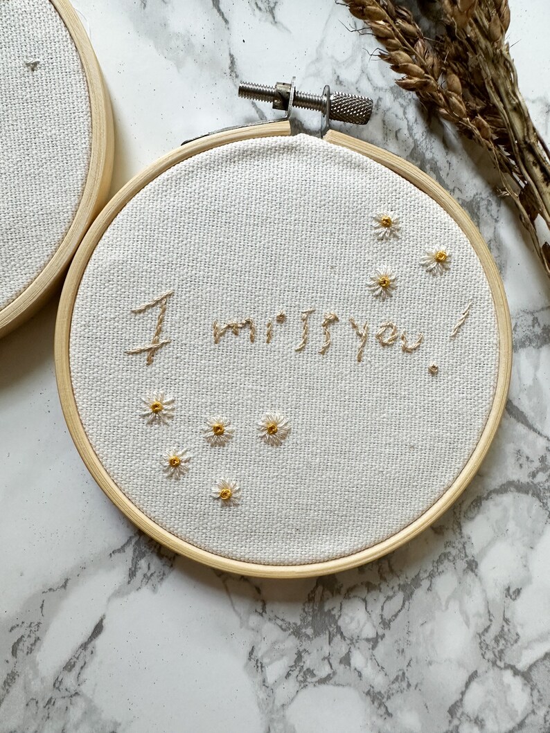 Custom Handwriting Embroidery Ring Custom Quote Embroidery - Etsy