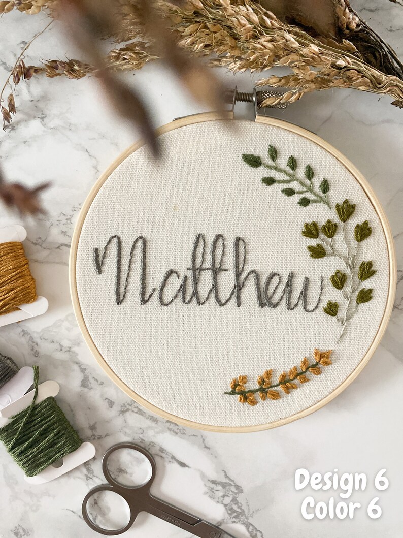 Custom Name Embroidery Hoop Custom Baby Name Embroidery - Etsy