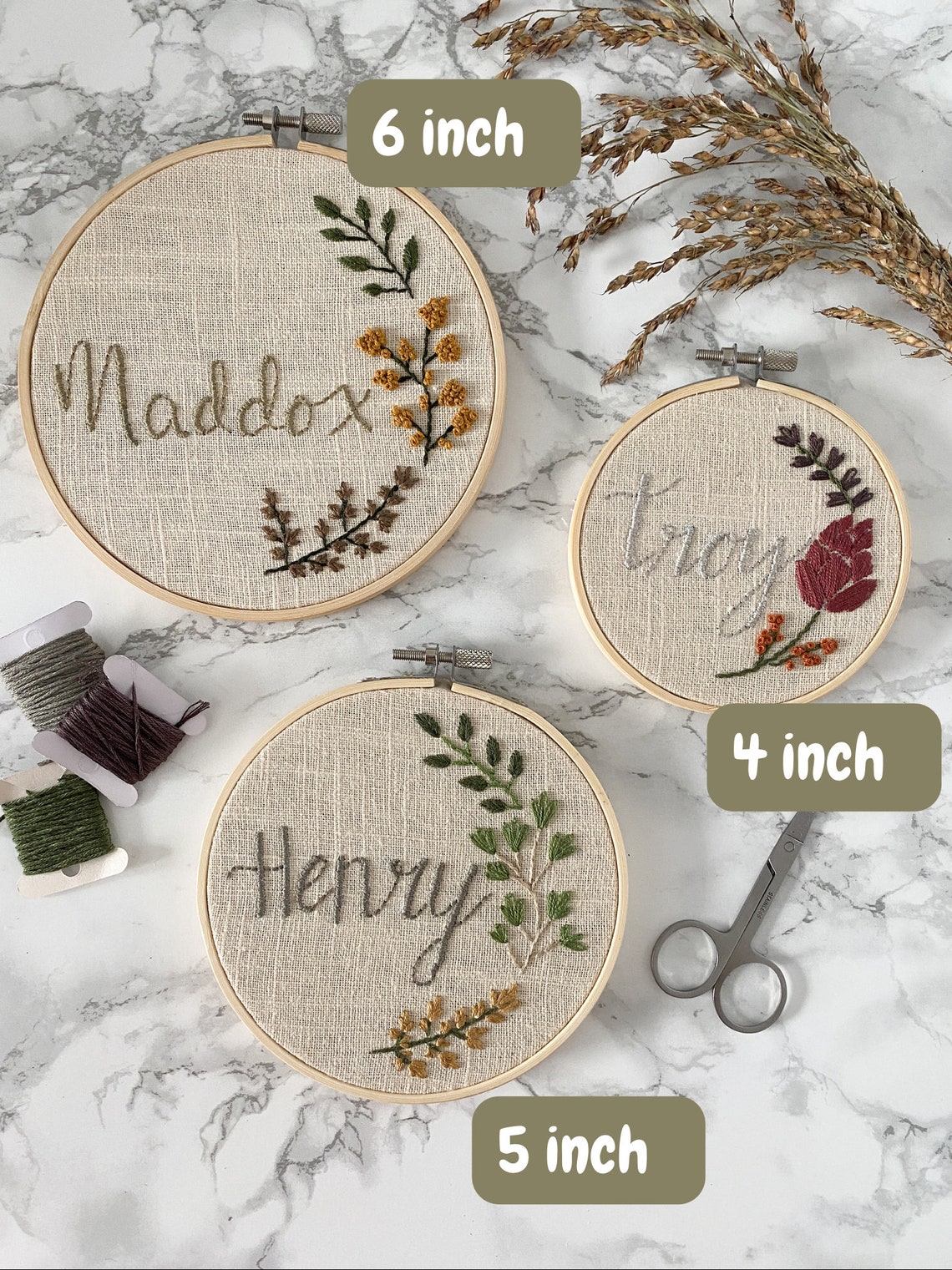 Custom Name Embroidery Hoop Custom Baby Name Embroidery - Etsy