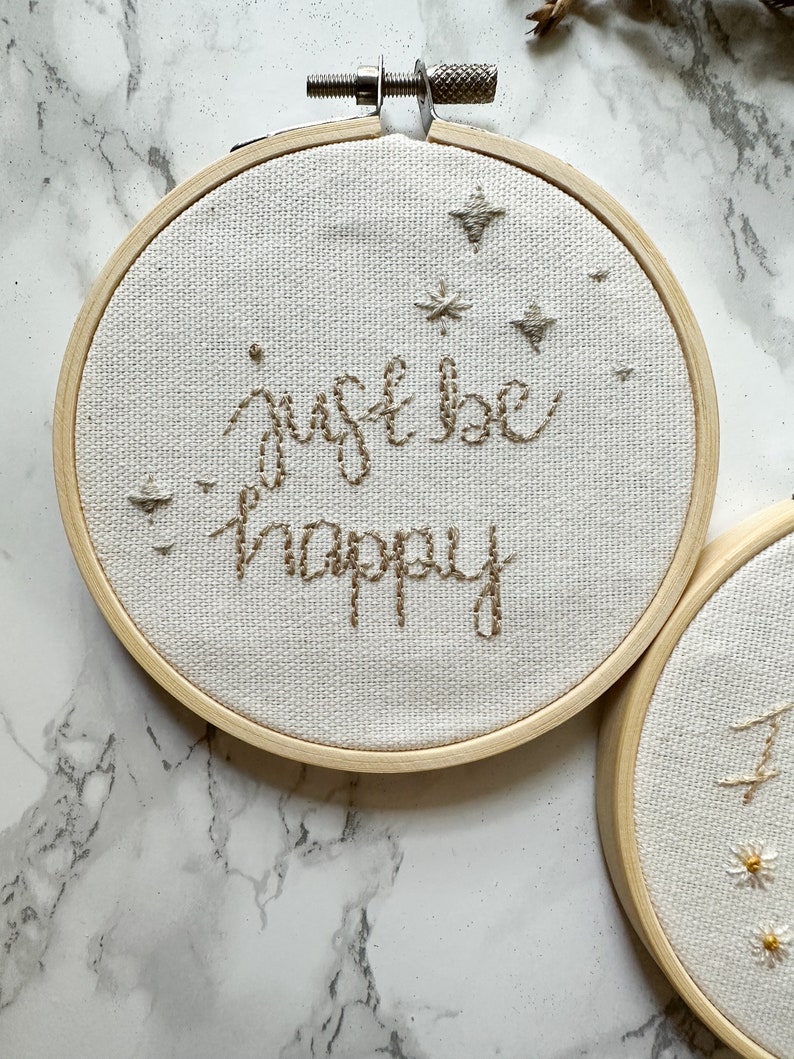 Custom Handwriting Embroidery Ring Custom Quote Embroidery - Etsy