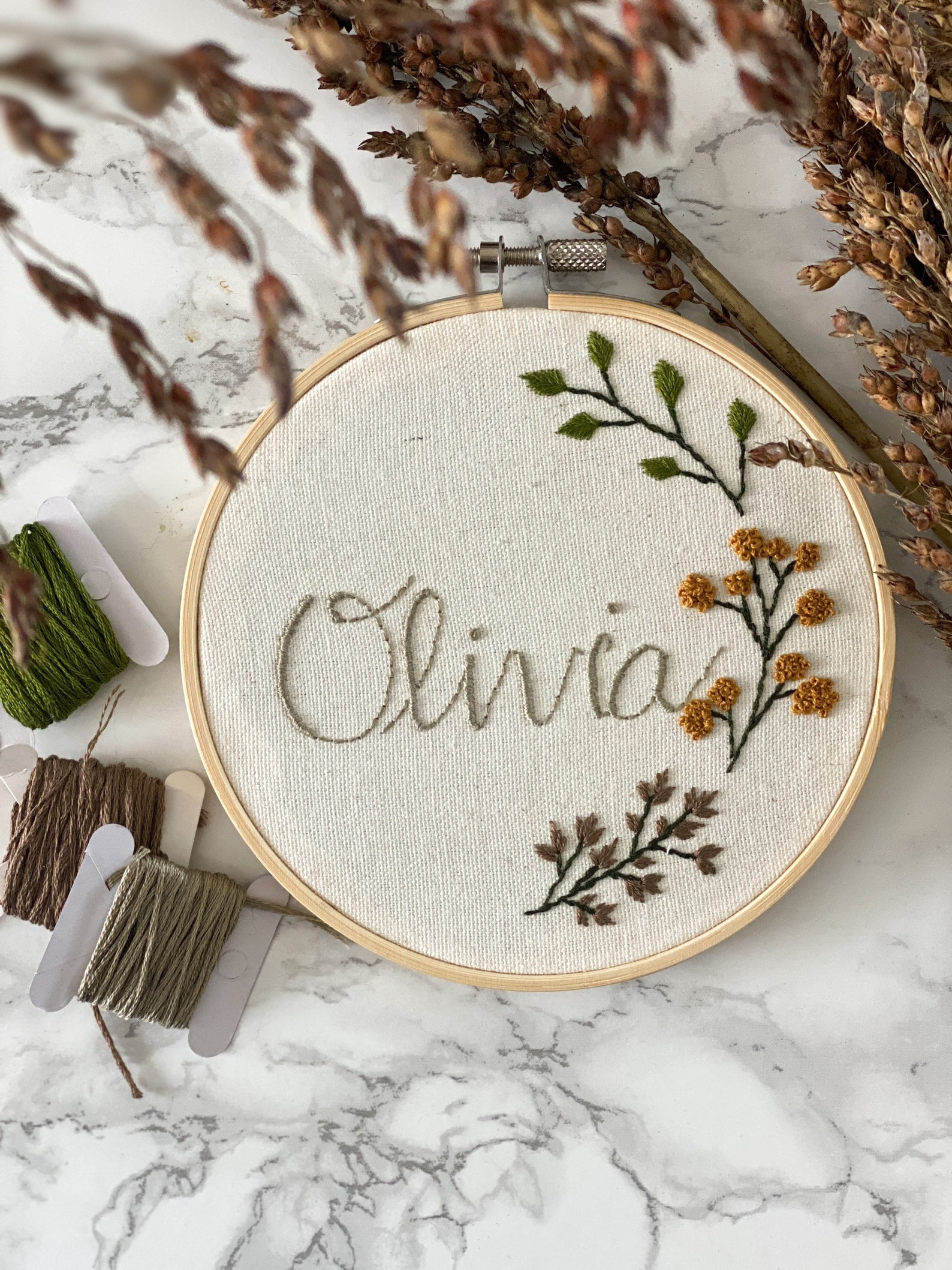 Custom Name Embroidery Hoop Custom Baby Name Embroidery - Etsy