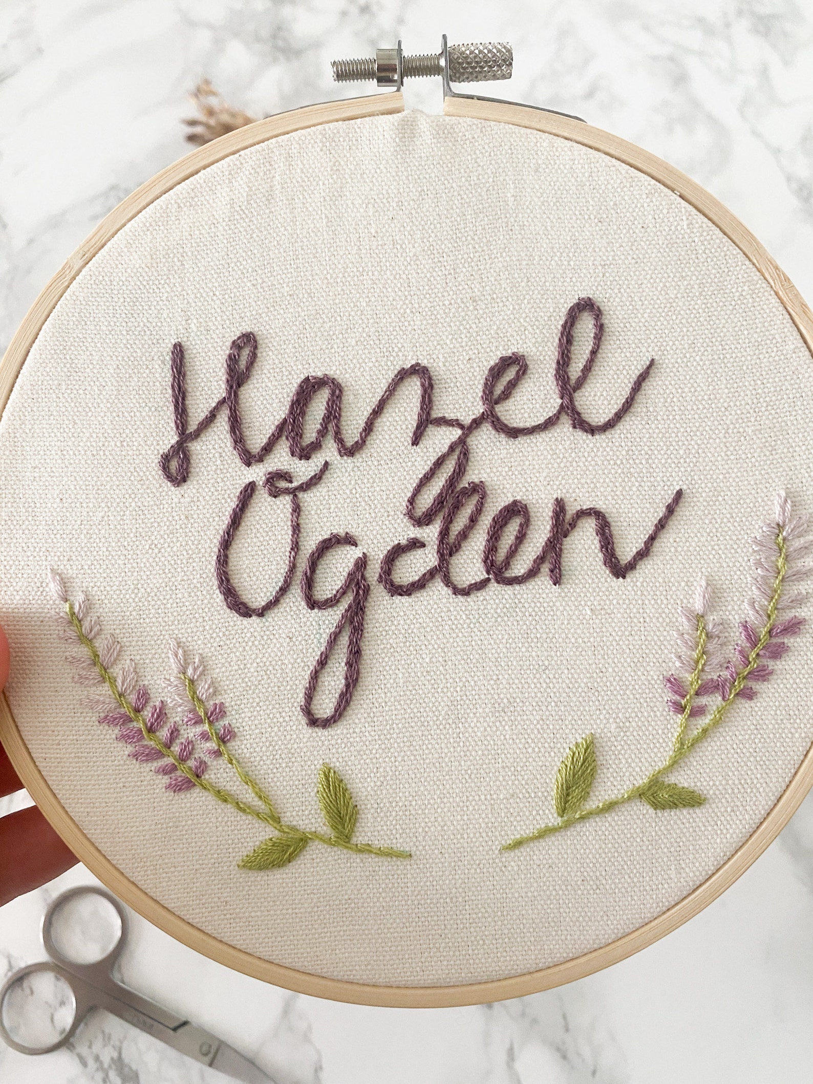 Custom Name Embroidery Hoop Custom Baby Name Embroidery - Etsy