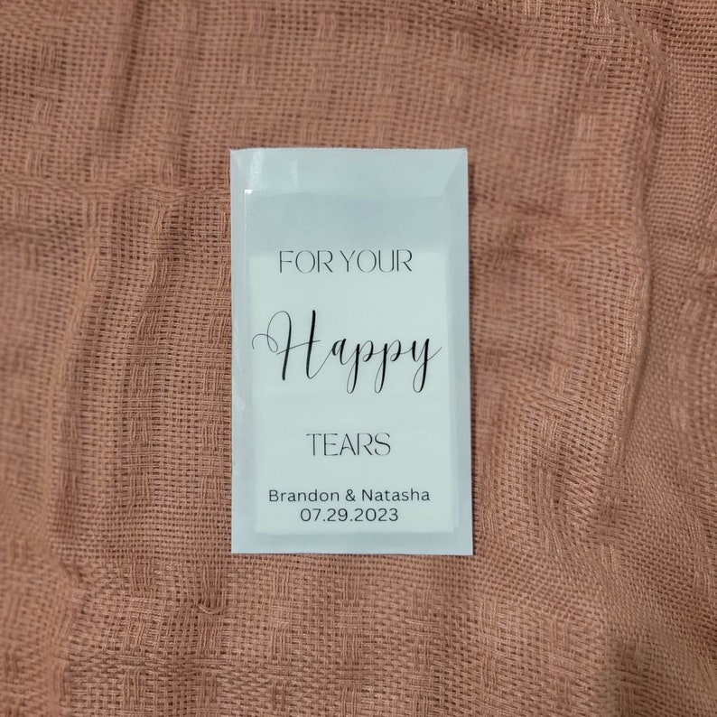 For Your Happy Tears Wedding Tissues Personalized Wedding - Etsy