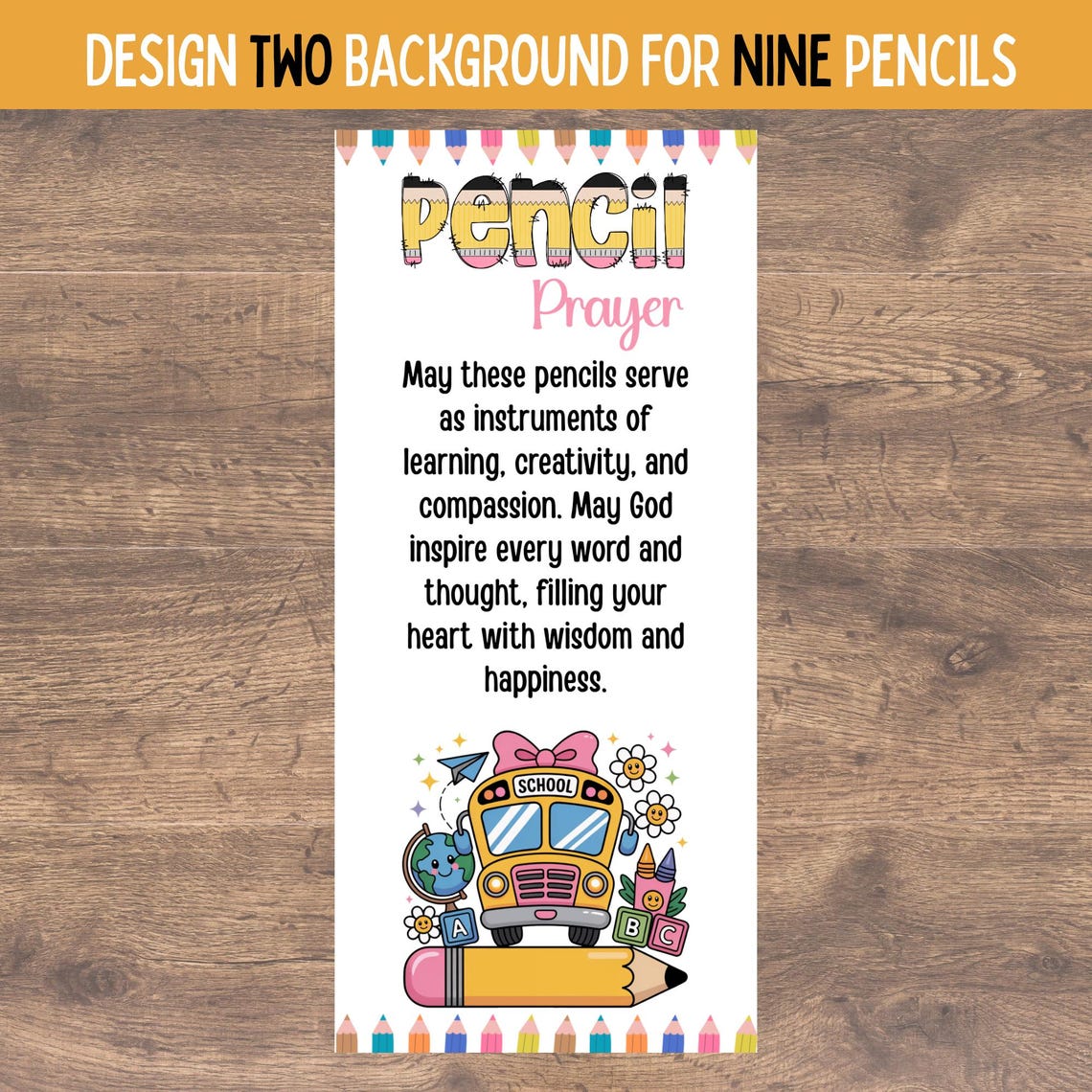 Personalized Pencil Prayer Gift Tag | Back to School Christian Gift - Etsy