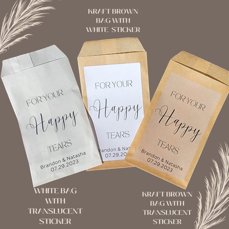 For Your Happy Tears Wedding Tissues Personalized Wedding - Etsy