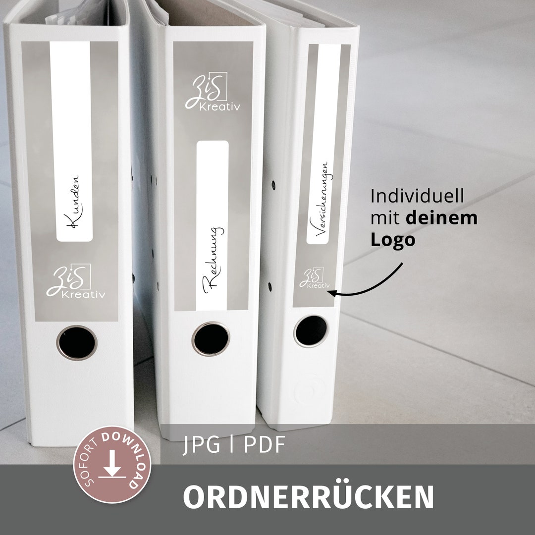 Individual Folder Spines Folder Labeling Templates Digital - Etsy