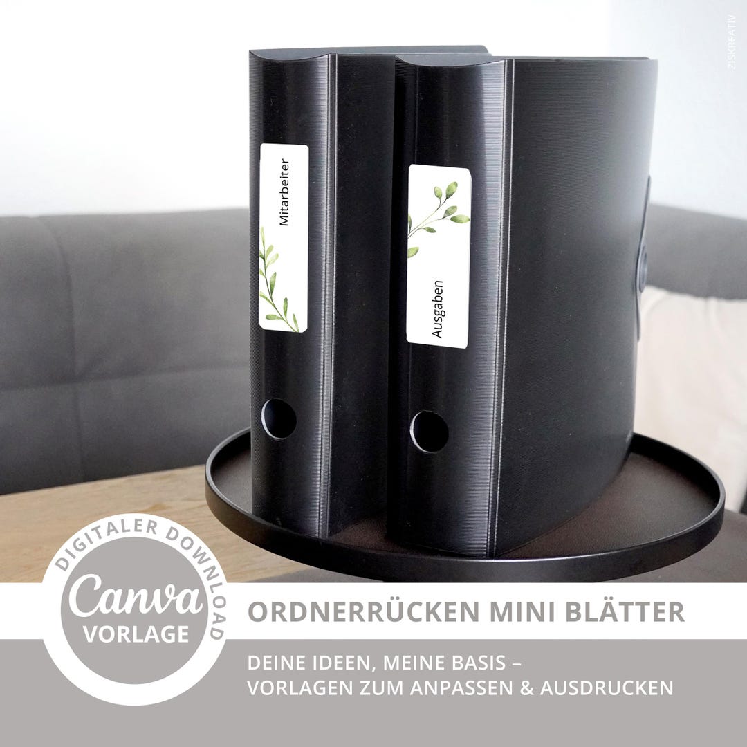 Canva - Mini Binder Spine Template Sheets – PDF Labels for Binders ...