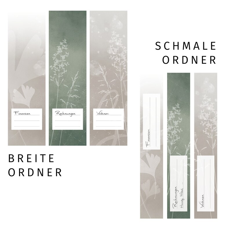 Folder Back Label Printable Folder Back Insurance Finance Office - Etsy