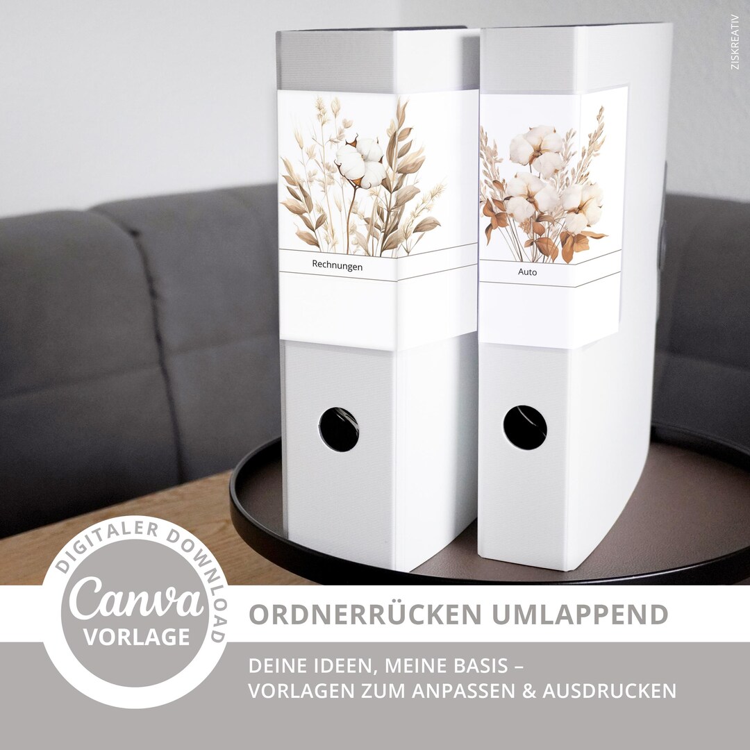 Canva - Boho Binder Spine Templates – PDF Labels for Binders ...