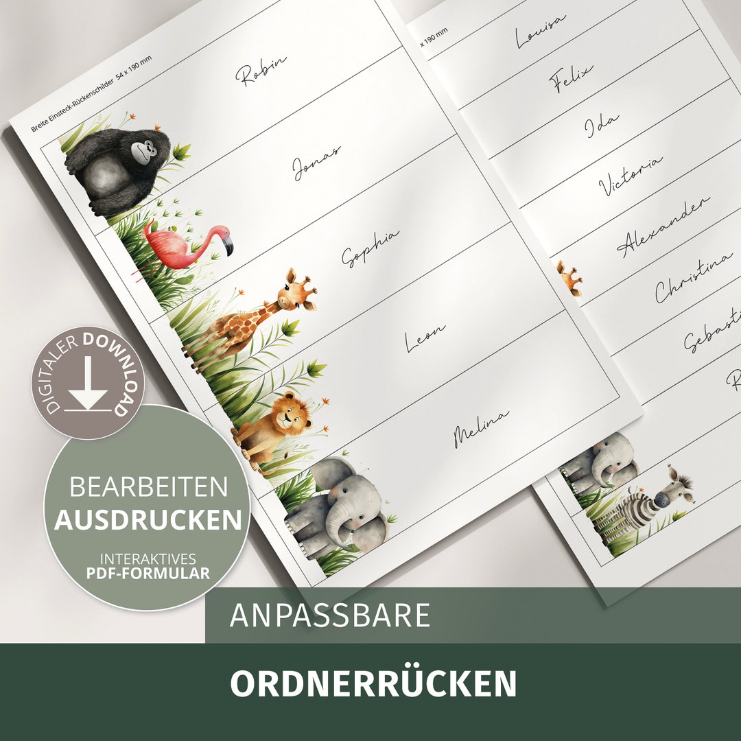 Binder Spine Label Printable Binder Spine Interactive Form Interactive ...