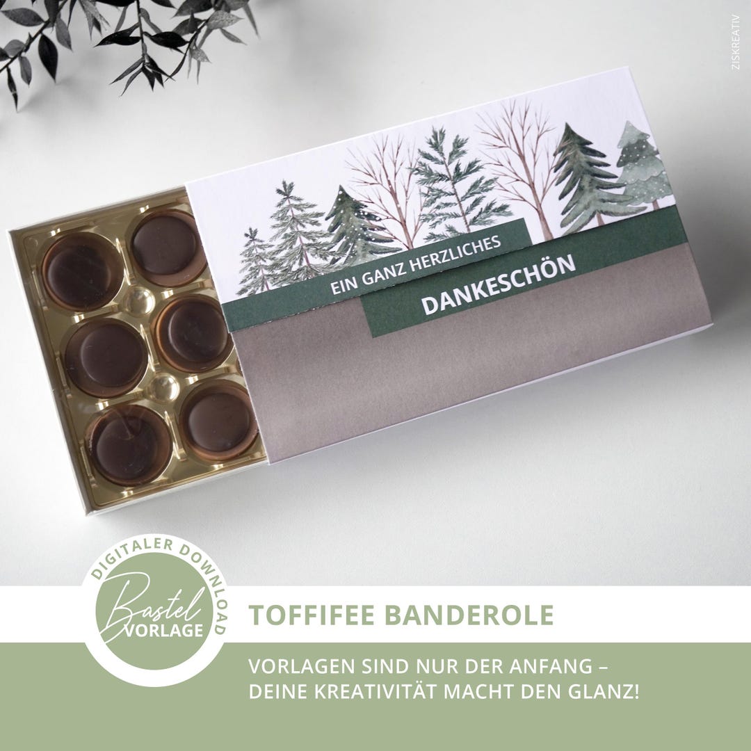 Banderole Template for Toffifee Advent Trees | DIY Gift Wrapping ...