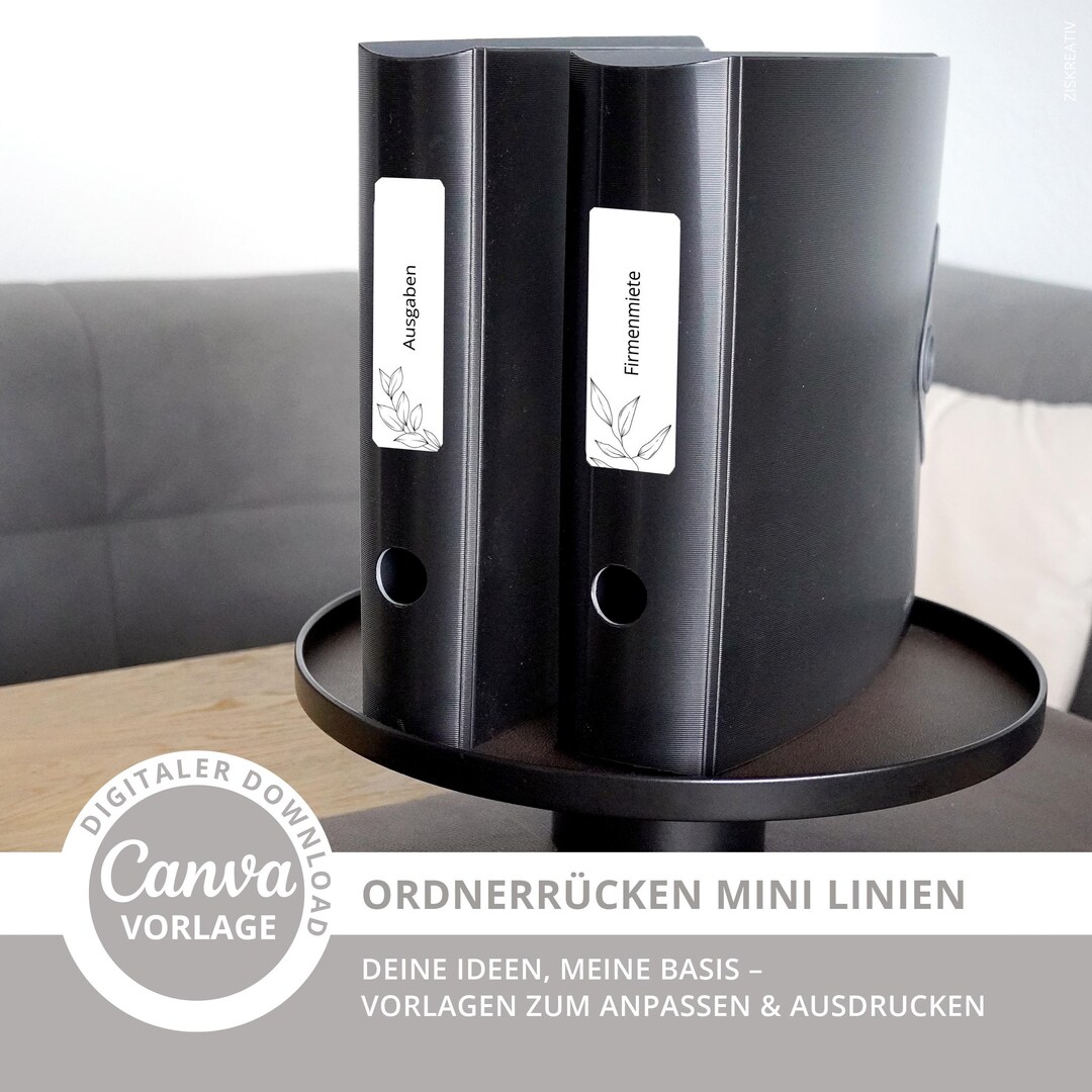 Canva - Mini Binder Spine Templates Lined Sheets – PDF Labels for ...