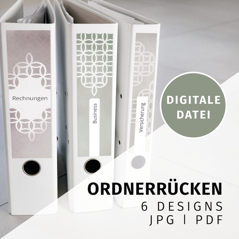 Folder Spines, Folder Labeling Template, Digital Folder Labels - Etsy