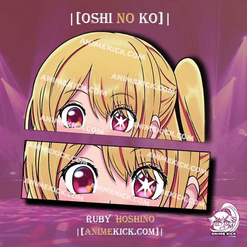 Oshi no ko Ruby et Aqua Hoshino Sticker Peeker Anime Idole - Etsy France