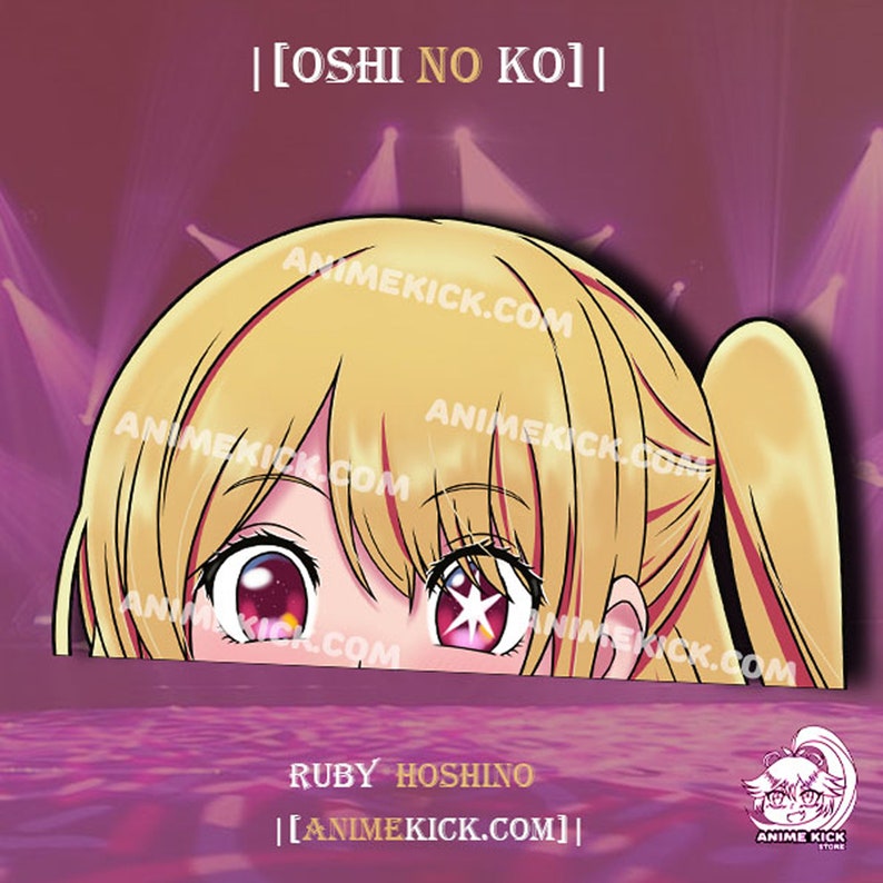 Oshi no ko Ruby et Aqua Hoshino Sticker Peeker Anime Idole - Etsy France