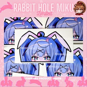 Miku Rabbit Hole Sticker |rabbit Hole Miku Peeker Sticker | Hatsune ...