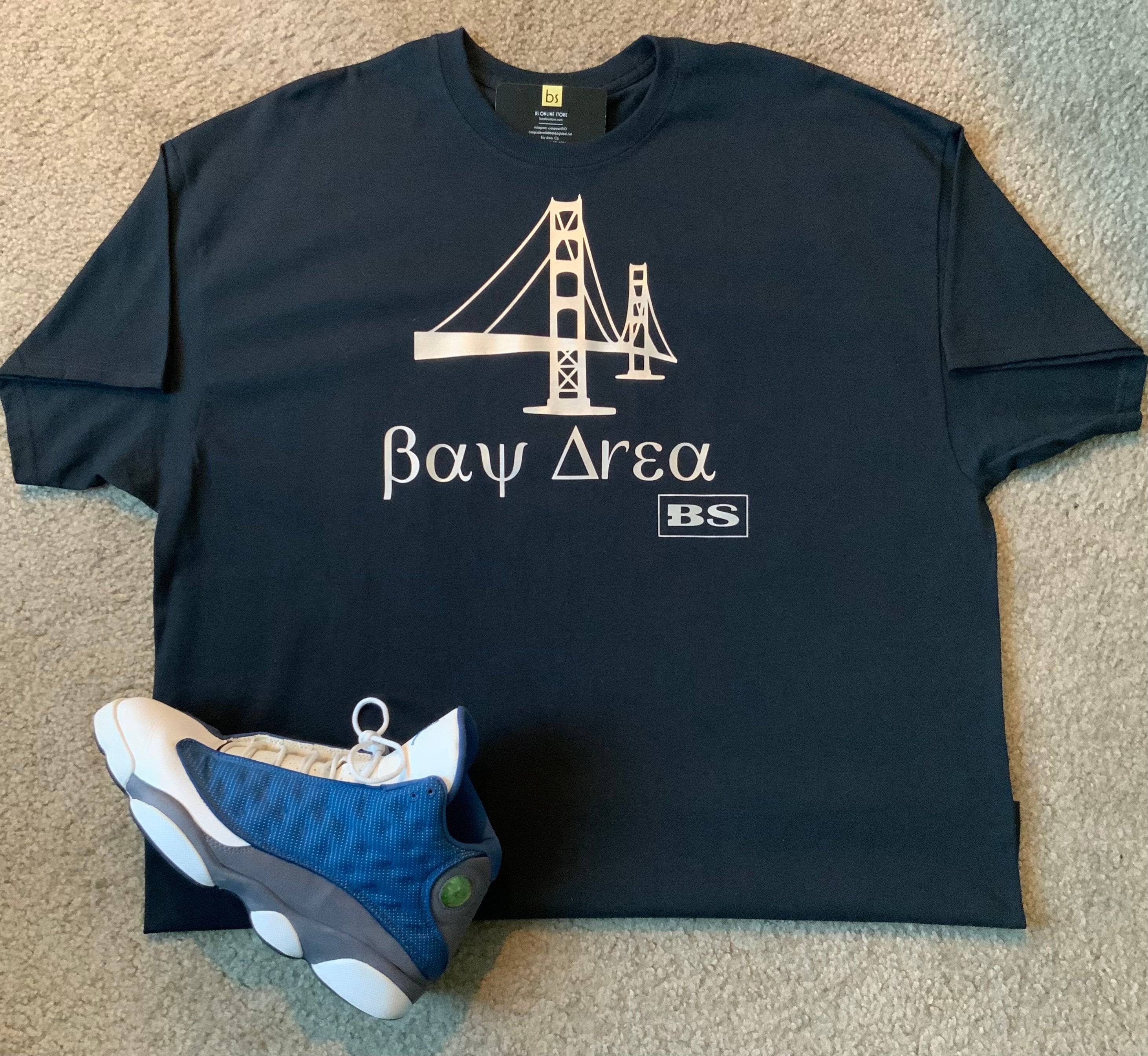 Bay Area T-shirt - Black and Silver, Hoodie Available at Bsonlinestore ...