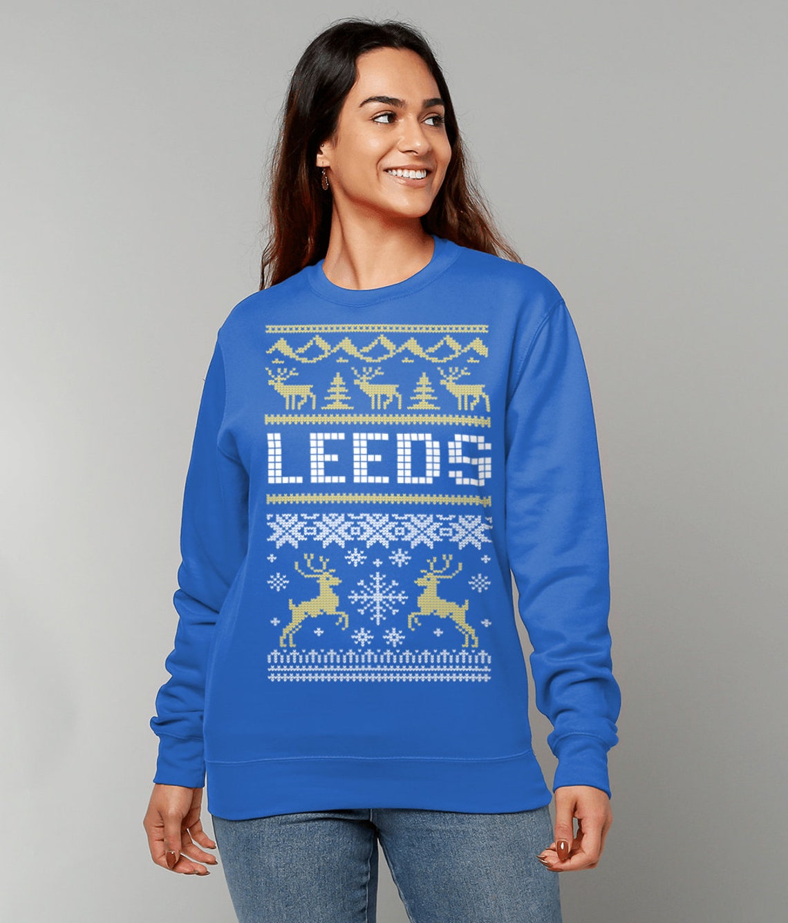 Leeds Christmas Jumper Unisex Style Stylish Fit Ringspun - Etsy UK