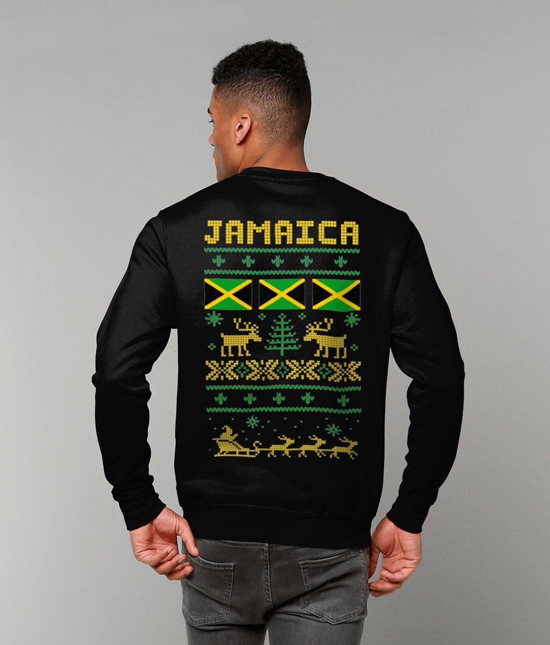 Jamaica Christmas Jumper, Unisex Stylish Fit, Ringspun Cotton and ...