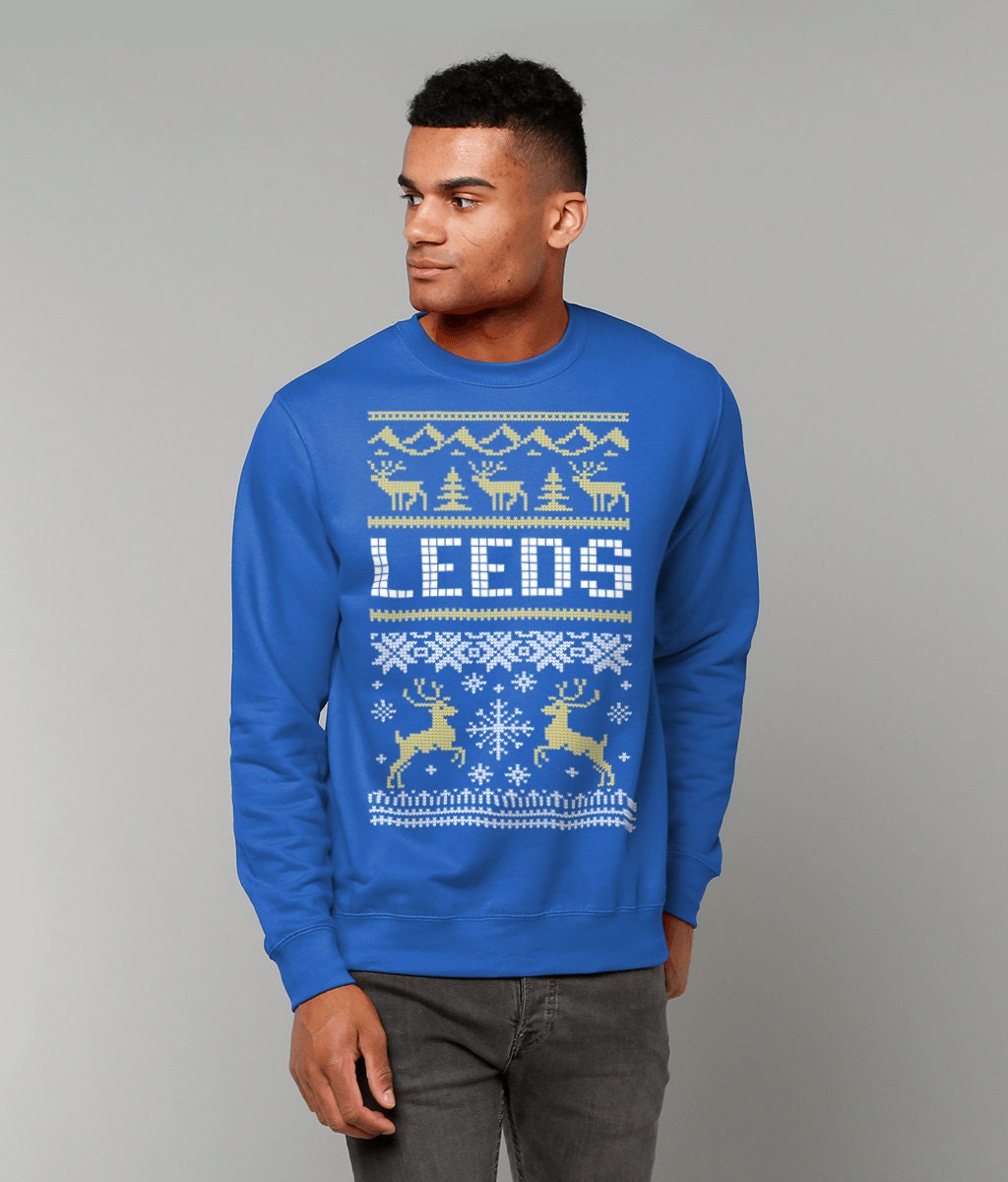 Leeds Christmas Jumper Unisex Style Stylish Fit Ringspun - Etsy UK