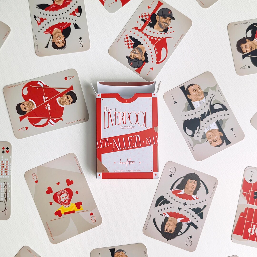 The Story of Liverpool FC - Playing Cards | 54 LFC Illustrations ...