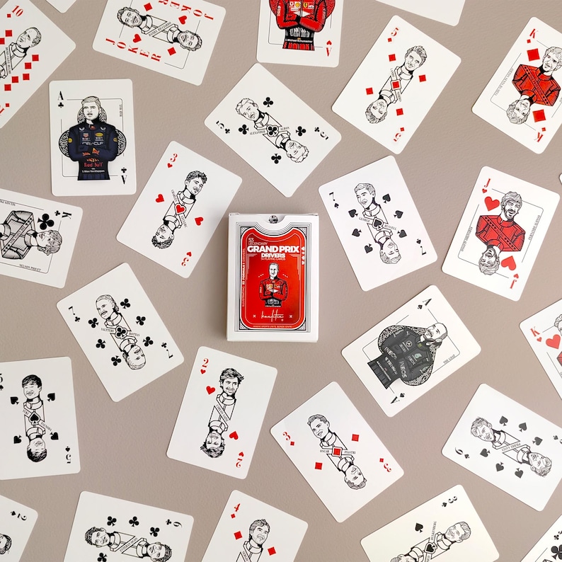 F1 Playing Cards: 54 Legendary Drivers Illustrated - Formula 1 Poker ...