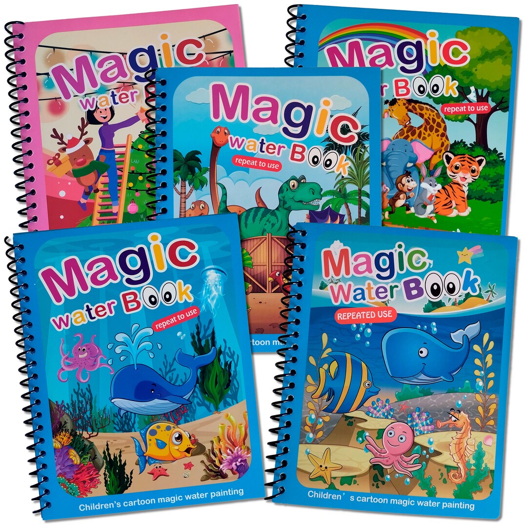 Magic Water Book Children's Coloring Book, Painting With Water, Aqua ...